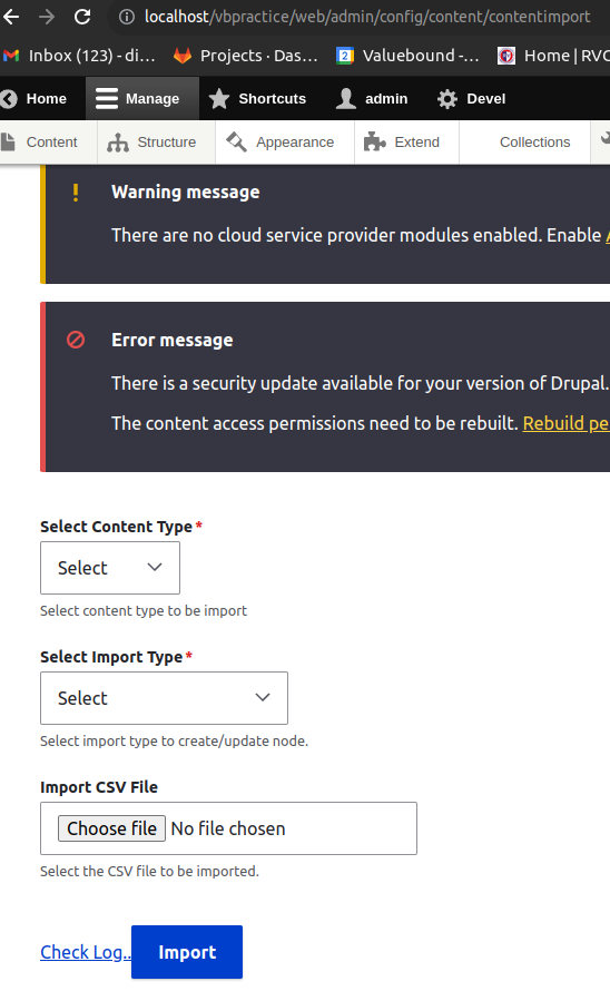 Invalidargumentexception Class Drupal Contentimport Form Contentimport Does Not Exist In